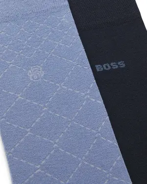 BOSS 2pk. Mini Argyle Crew Socks