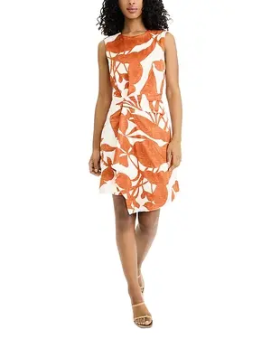 Maggy London Sleeveless Draped Mini Dress - Beige/brown