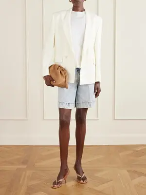 GIANVITO ROSSI Sofia 70 Leather Thong Sandals - Neutrals
