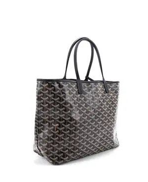 Goyard Pm Saint Louis Tote Coated Canvas - Black