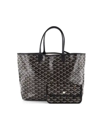 Goyard Pm Saint Louis Tote Coated Canvas - Black