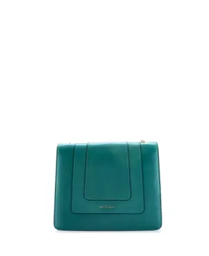 BVLGARI Medium Serpenti Forever Square Leather Shoulder Bag
