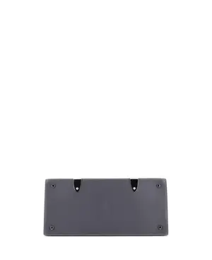 Goyard Saigon Mm Top Handle Bag Coated Canvas With Leather - Gray