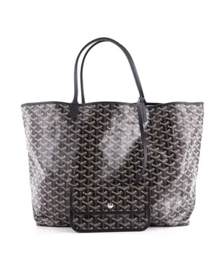 Goyard Gm Saint Louis Tote Coated Canvas - Black