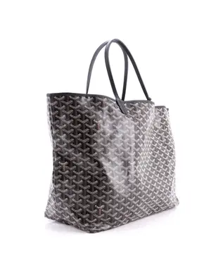Goyard Gm Saint Louis Tote Coated Canvas - Black
