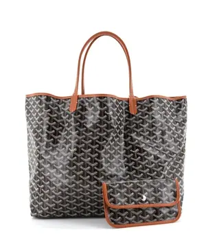 Goyard Gm Saint Louis Tote Coated Canvas - Black