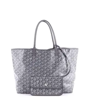 Goyard Pm Saint Louis Tote Coated Canvas - Gray