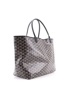 Goyard Gm Saint Louis Tote Coated Canvas - Black
