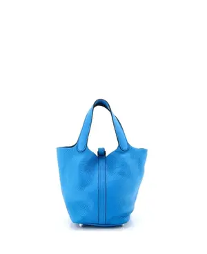 Hermès Pm Picotin Lock Bag Clemence - Blue