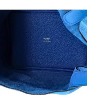Hermès Pm Picotin Lock Bag Clemence - Blue