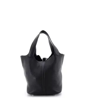 Hermès Mm Picotin Lock Bag Clemence - Black