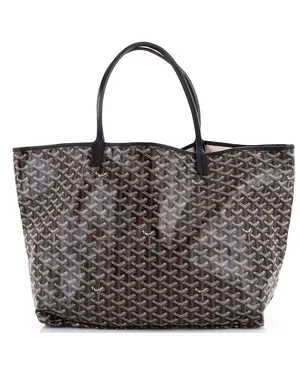 Goyard Gm Saint Louis Tote Coated Canvas - Black