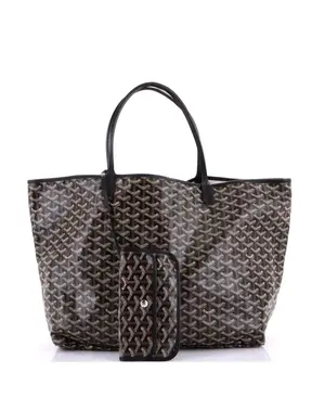 Goyard Gm Saint Louis Tote Coated Canvas - Black