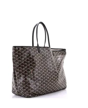 Goyard Gm Saint Louis Tote Coated Canvas - Black