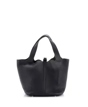 Hermès Mm Picotin Lock Bag Clemence - Black
