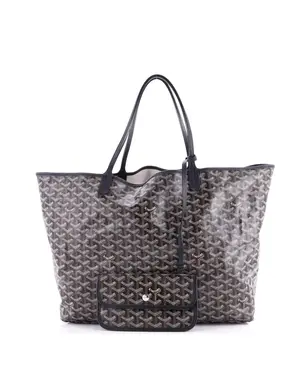 Goyard Saint Louis Gm Tote Coated Canvas - Black