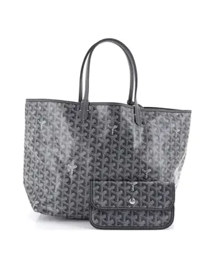 Goyard Saint Louis Pm Tote Coated Canvas - Gray