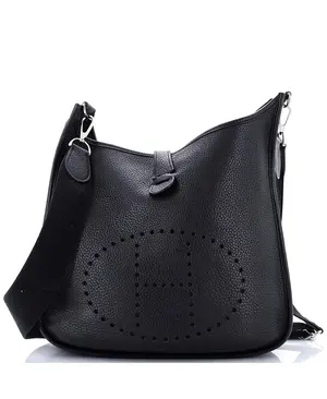 Hermès Gm Evelyne Bag Gen Iii Clemence - Black