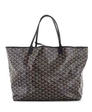Goyard Gm Saint Louis Tote Coated Canvas - Black