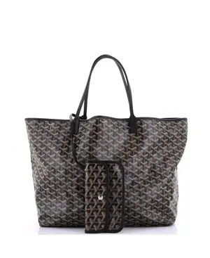 Goyard Gm Saint Louis Tote Coated Canvas - Black