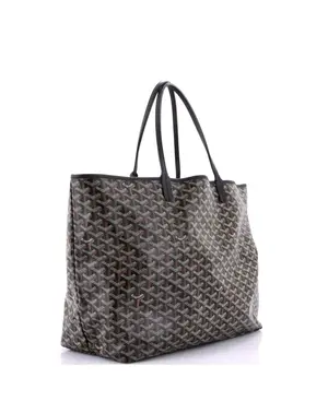 Goyard Gm Saint Louis Tote Coated Canvas - Black