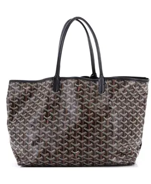 Goyard Pm Saint Louis Tote Coated Canvas - Black