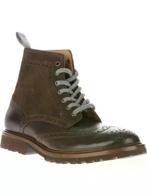 Brunello Cucinelli Lace-up Leather Ankle Boots