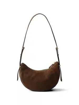 Prada Arqué Small Nubuck Leather Bag - Brown