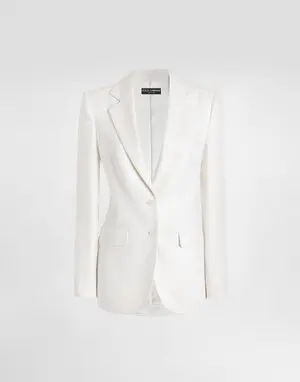 Dolce & Gabbana Single-breasted Cashmere Jacket - White