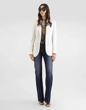 Dolce & Gabbana Single-breasted Cashmere Jacket - White