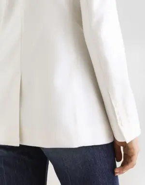 Dolce & Gabbana Single-breasted Cashmere Jacket - White