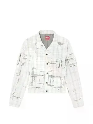DIESEL® D-valen Check-pattern Shirt Jacket