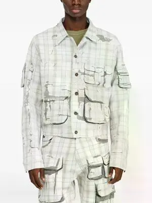 DIESEL® D-valen Check-pattern Shirt Jacket