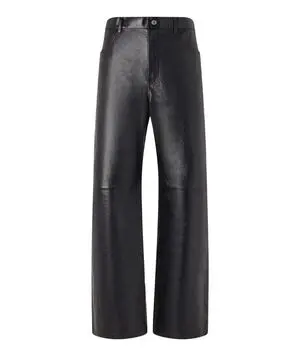 Celine Straight-leg Leather Trousers