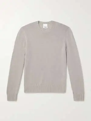 ALLUDE Wool And Cashmere Blend Crewneck Sweater