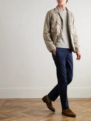 ALLUDE Wool And Cashmere-blend Crewneck Sweater - Neutrals