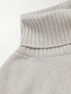 ALLUDE Virgin Wool And Cashmere-blend Rollneck Sweater - Neutrals