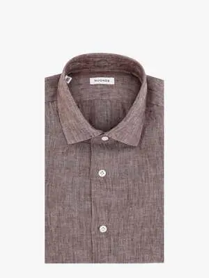 NUGNES 1920 Linen Shirt - Brown