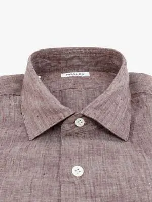 NUGNES 1920 Linen Shirt - Brown