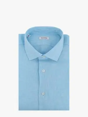 NUGNES 1920 Linen And Cotton Shirt - Blue