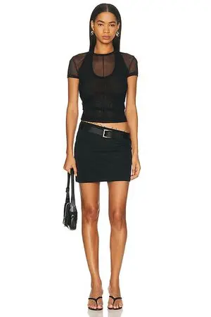 Helmut Lang Mesh Layered Tee