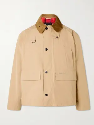 Barbour Solar Spey Corduroy-trimmed Jacket - Neutrals