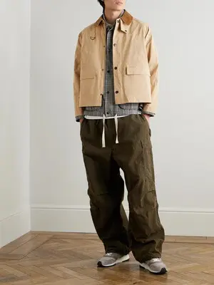 Barbour Solar Spey Corduroy-trimmed Jacket - Neutrals