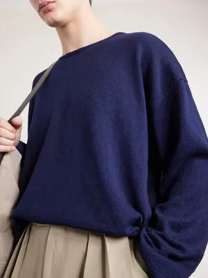 THE ELDER STATESMAN Nora Lite Sycamore Cotton Sweater