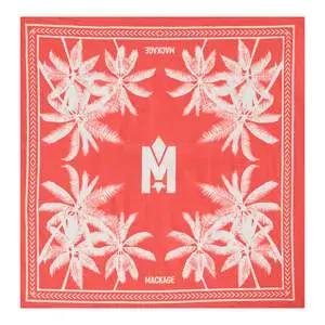Mackage Leonora Printed Palm Tree Voile Scarf - Papaya