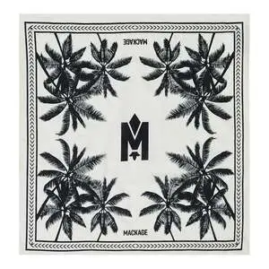 Mackage Leonora Printed Palm Tree Voile Scarf - White