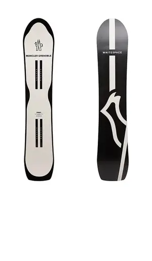 WHITESPACE X Moncler Grenoble Snowboard In White, Black - White & Black