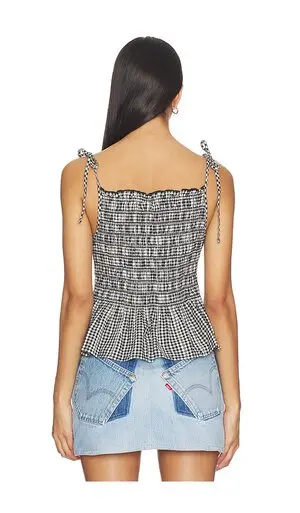 LEVI'S Monaco Shirred Blouse - Springtime Dobby Gingham