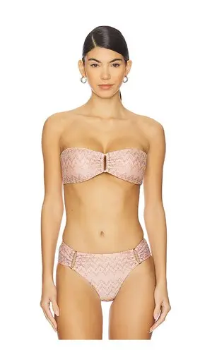 PQ SWIM Detail Bandeau Bikini Top - Dazzle