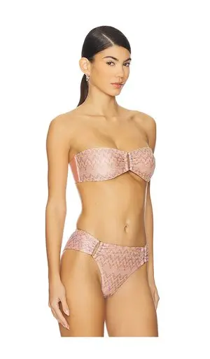 PQ SWIM Detail Bandeau Bikini Top - Dazzle